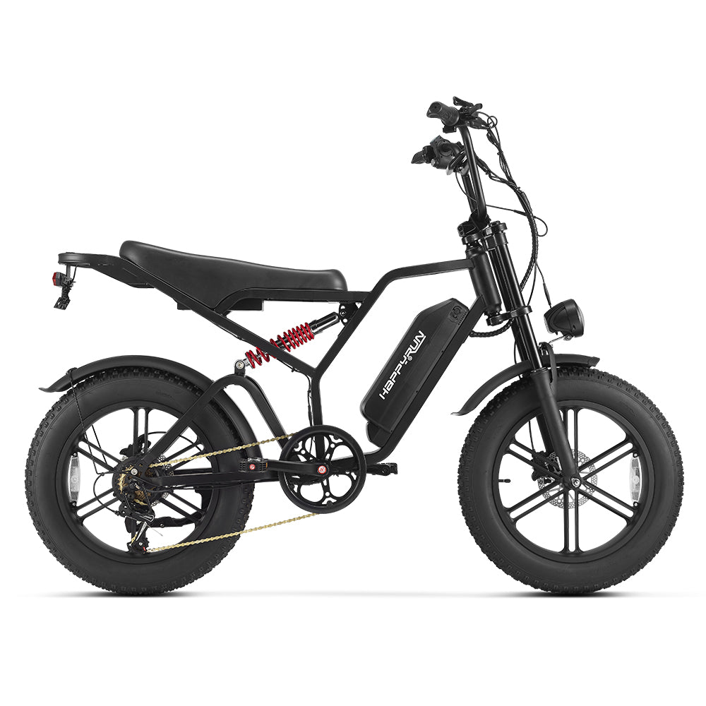 HappyRun G60 750W Electric Bike Fat Tire, Cafe Racer Ebike